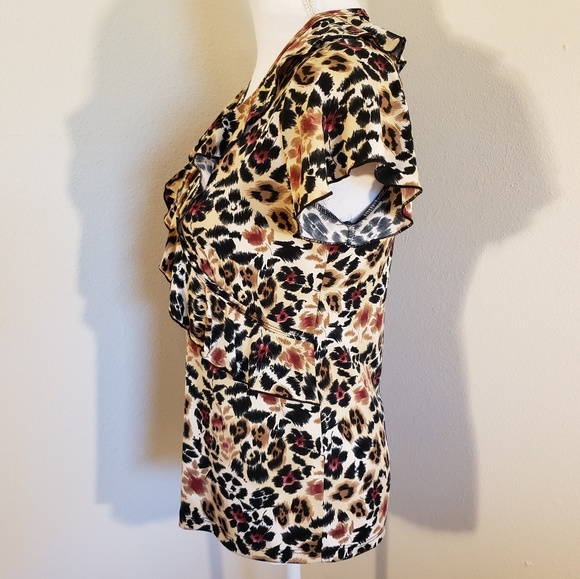 Susan Lawrence | Tops | Susan Lawrence Floral Short Sleeve Blouse ...